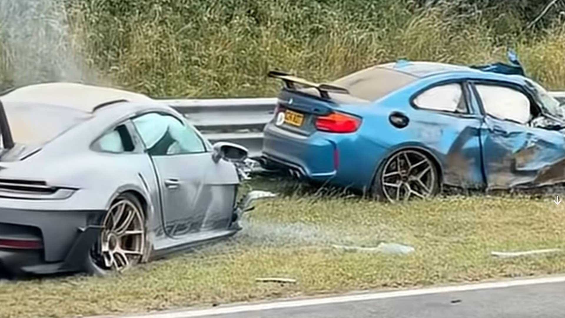WATCH: Porsche 911 GT3 RS Catches Fire, Goes Airborne In Nürburgring ...