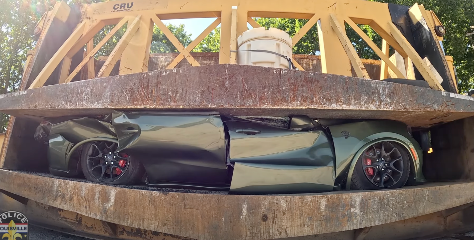 Mayor Pushes Button to Crush Seized Dodge Durango Hellcat - Autoblog