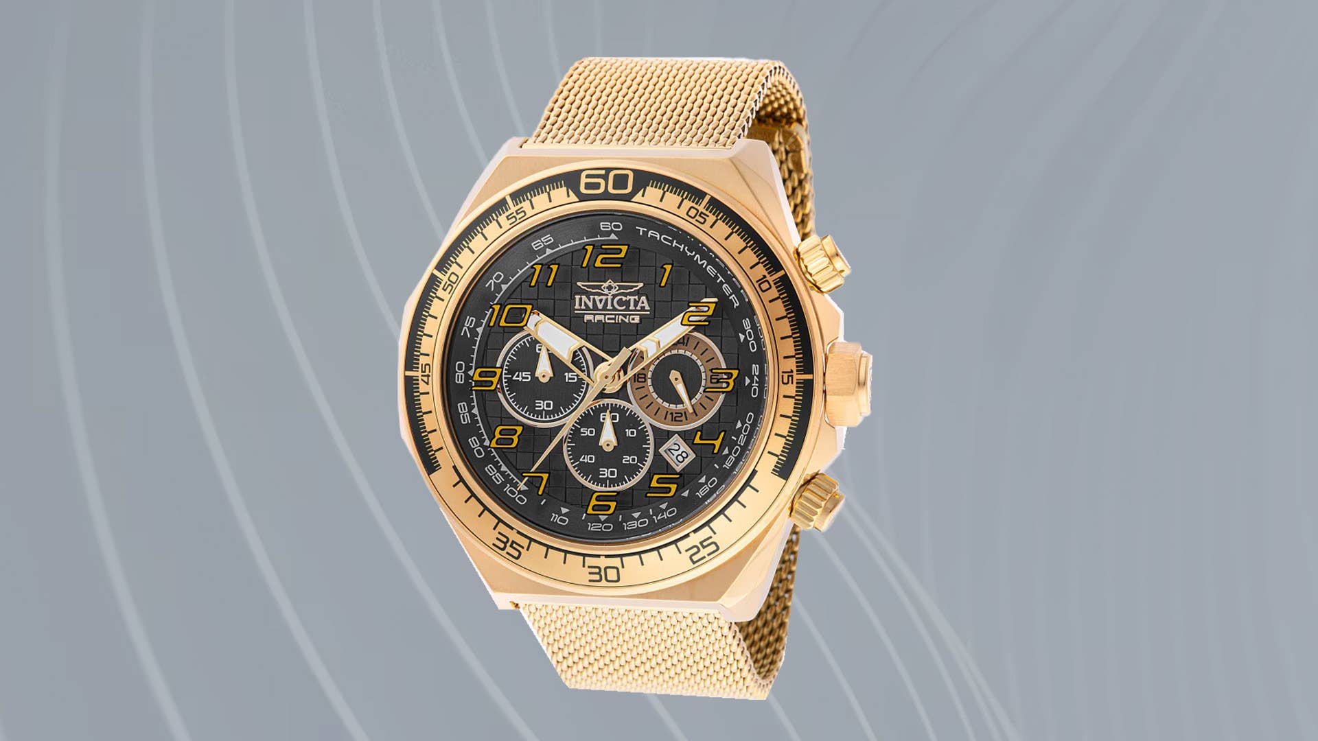 The Invicta Men's 50mm Racing Goldtone Watch Is 88% Off - Autoblog
