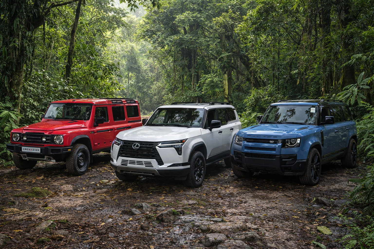 Rugged Luxury: The Lexus GX vs Land Rover Defender 110 vs INEOS ...