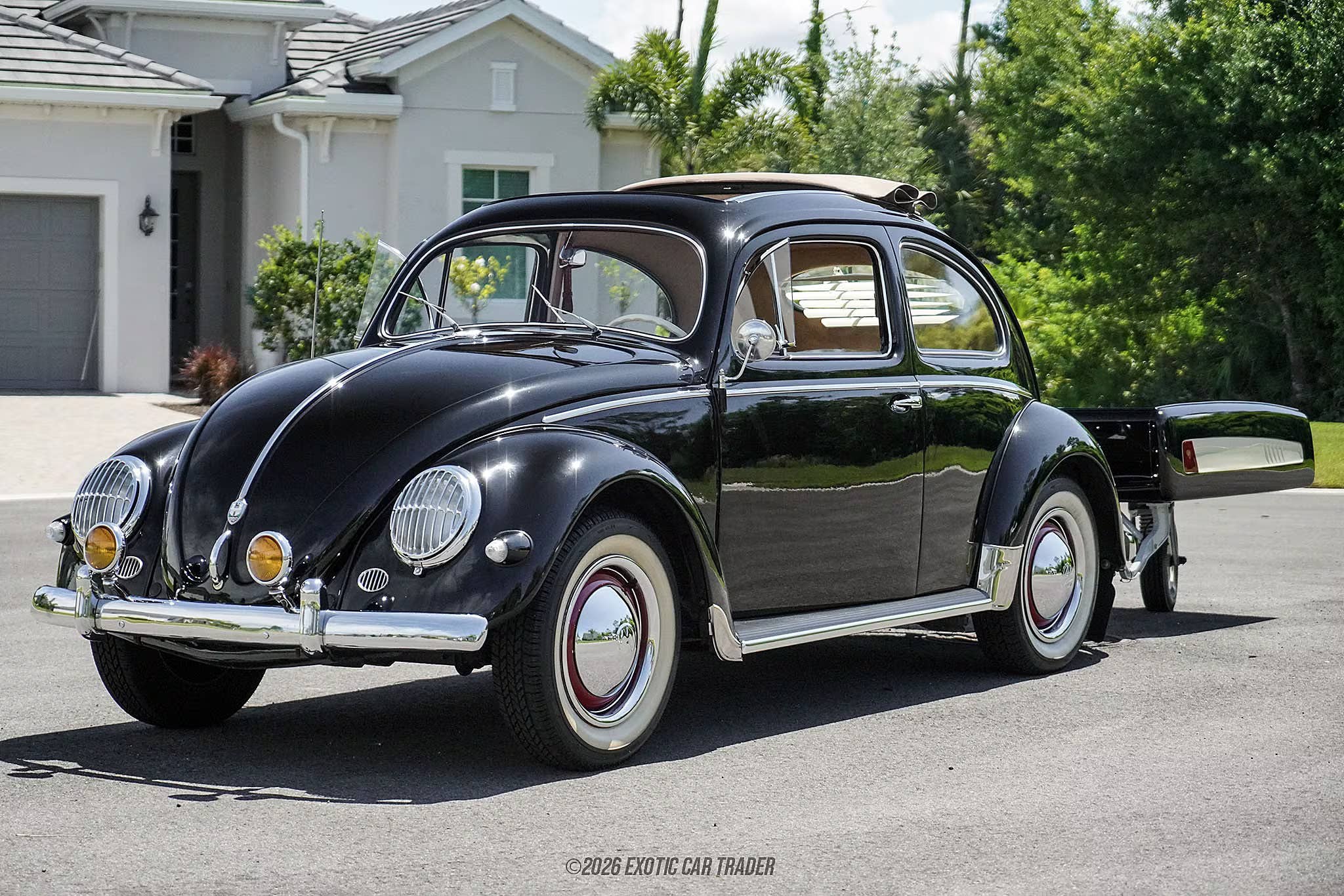 1957 Volkswagen Beetle For Sale In Stunning Black Over Red, With ...