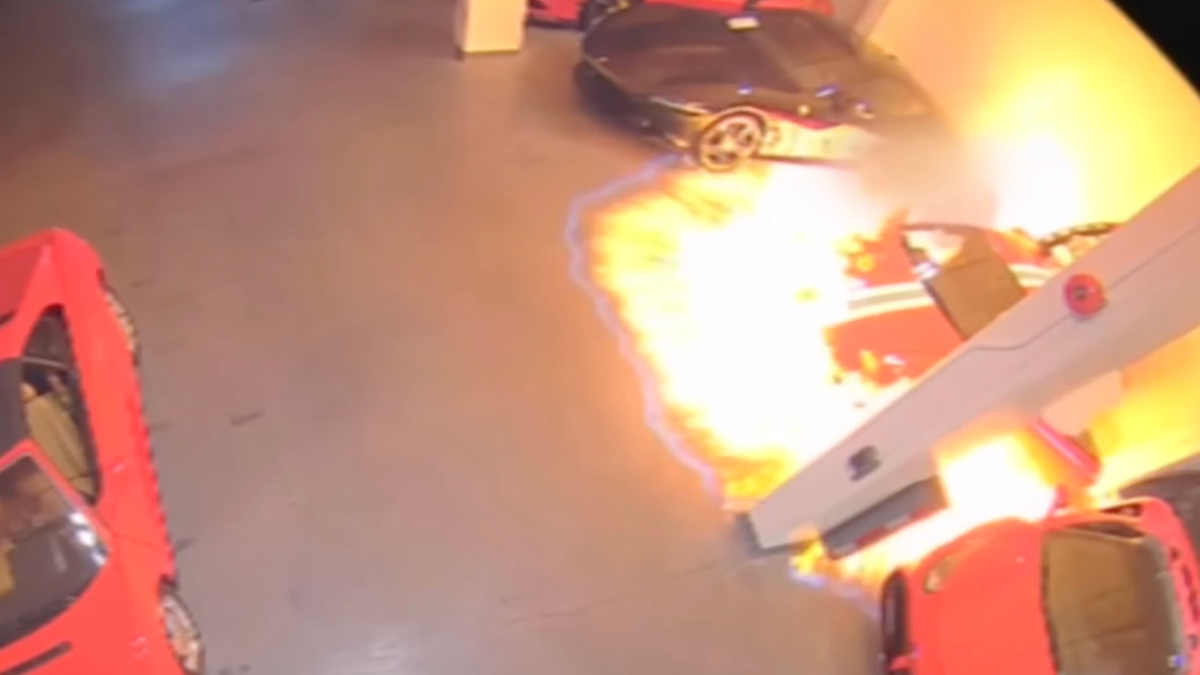Ferrari dealership explosion that nearly killed customer revealed in ...