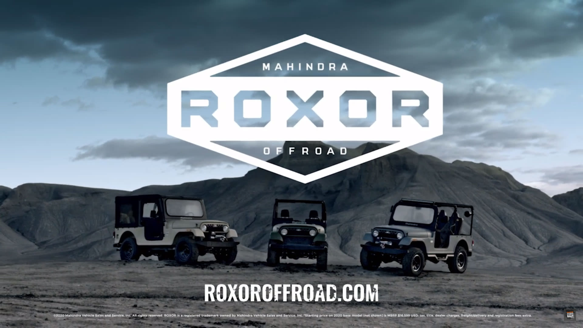 Redesigned 2020 Mahindra Roxor is here for $16,599