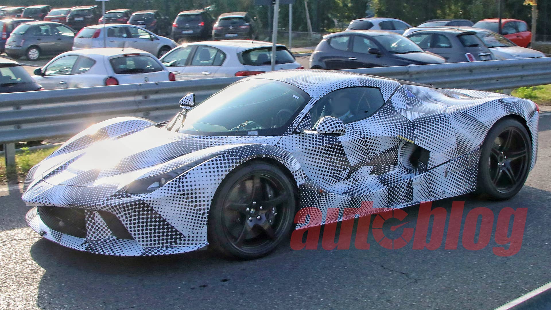 Spy photos reveal mystery Ferrari prototype