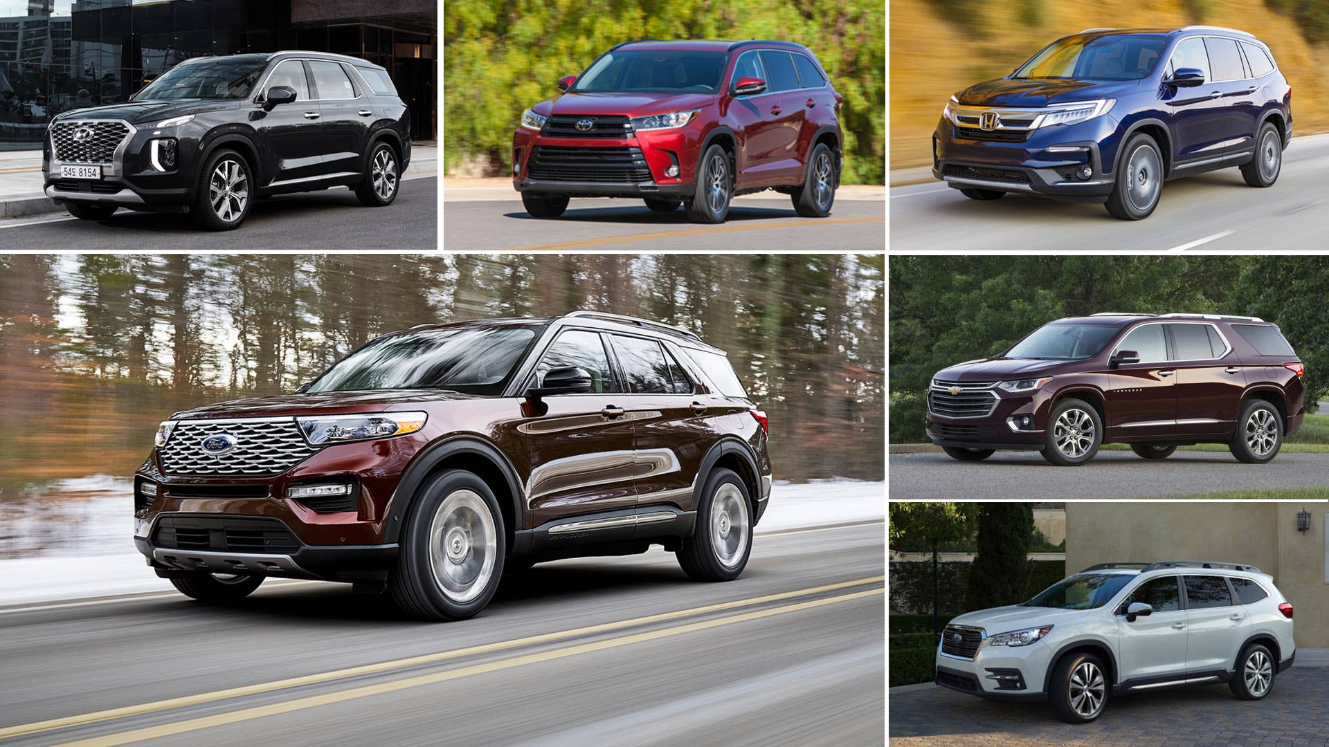 2020 Ford Explorer vs 3-row crossover rivals: How they compare on paper