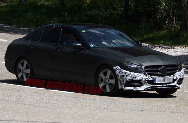 Next Mercedes C-Class sedan shows its face