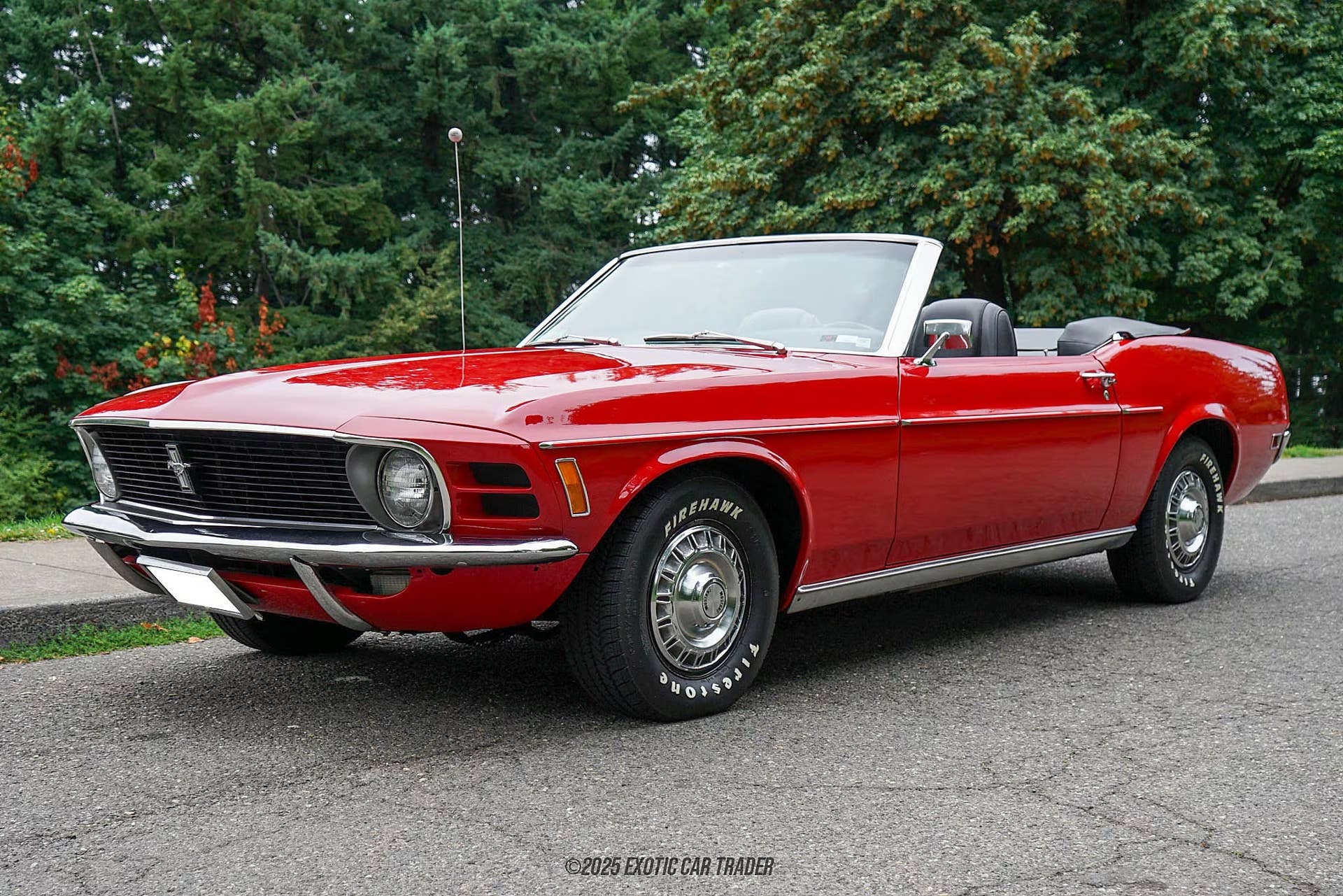 1970s Red Mustang Convertible