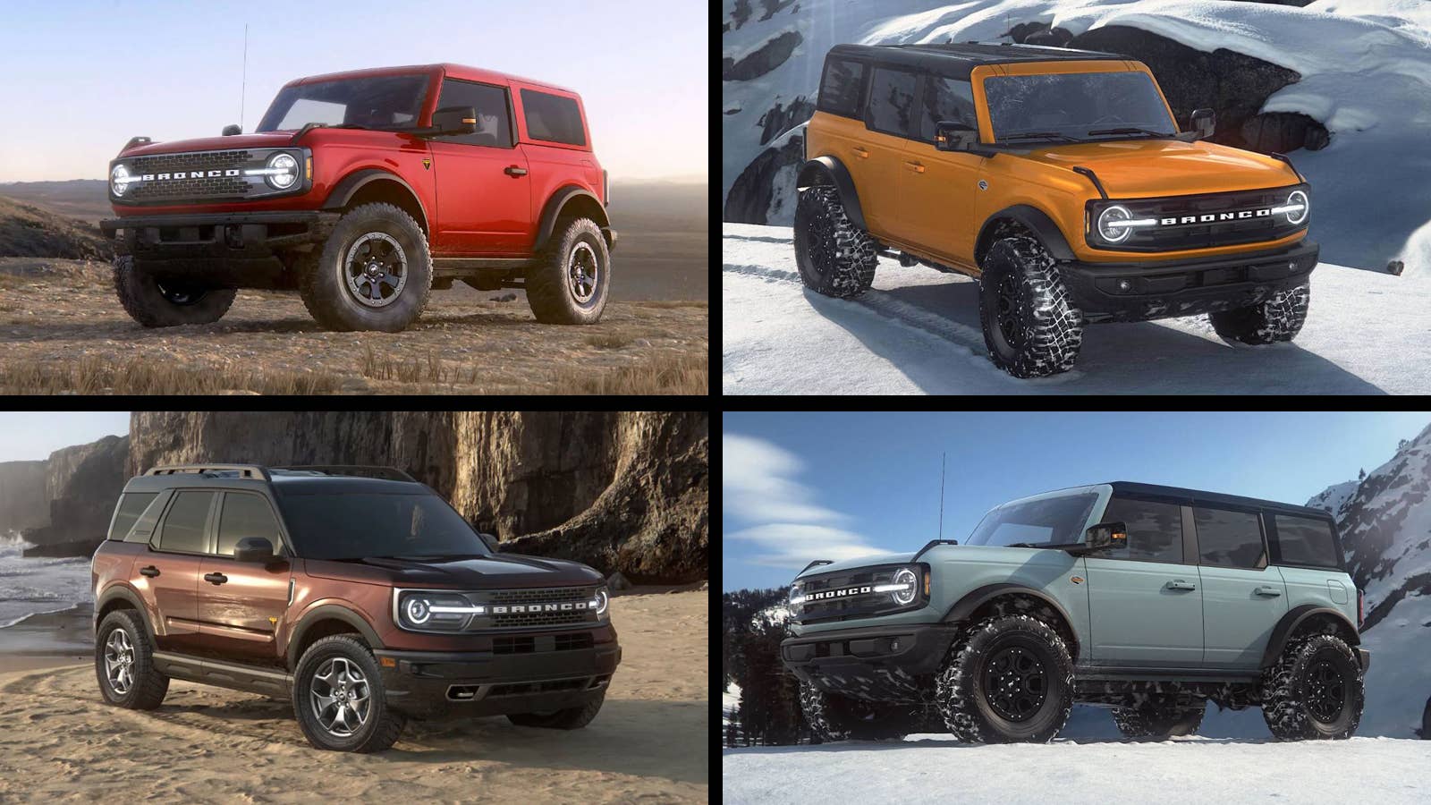 Ford Bronco Color Chart