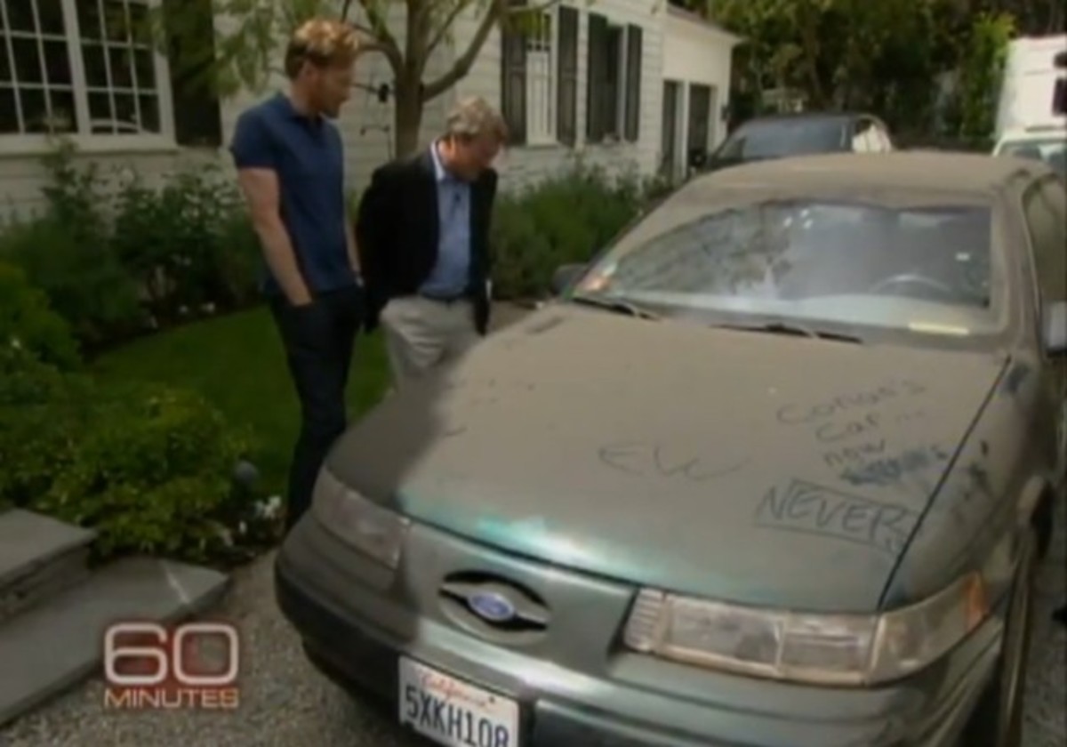Video: Conan O'Brien takes 60 Minutes for a ride in his '92 Taurus SHO ...