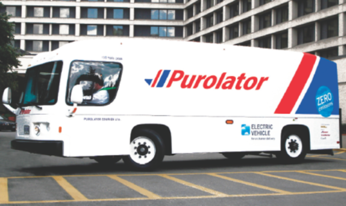 Purolator courier service unveils new battery electric truck - Autoblog