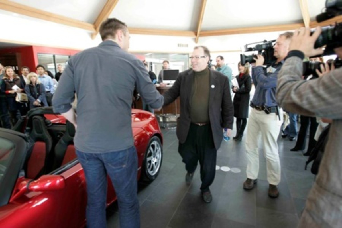 Sam Perry, Oprah's shoulder to cry on, talks Tesla Roadster #100 ...