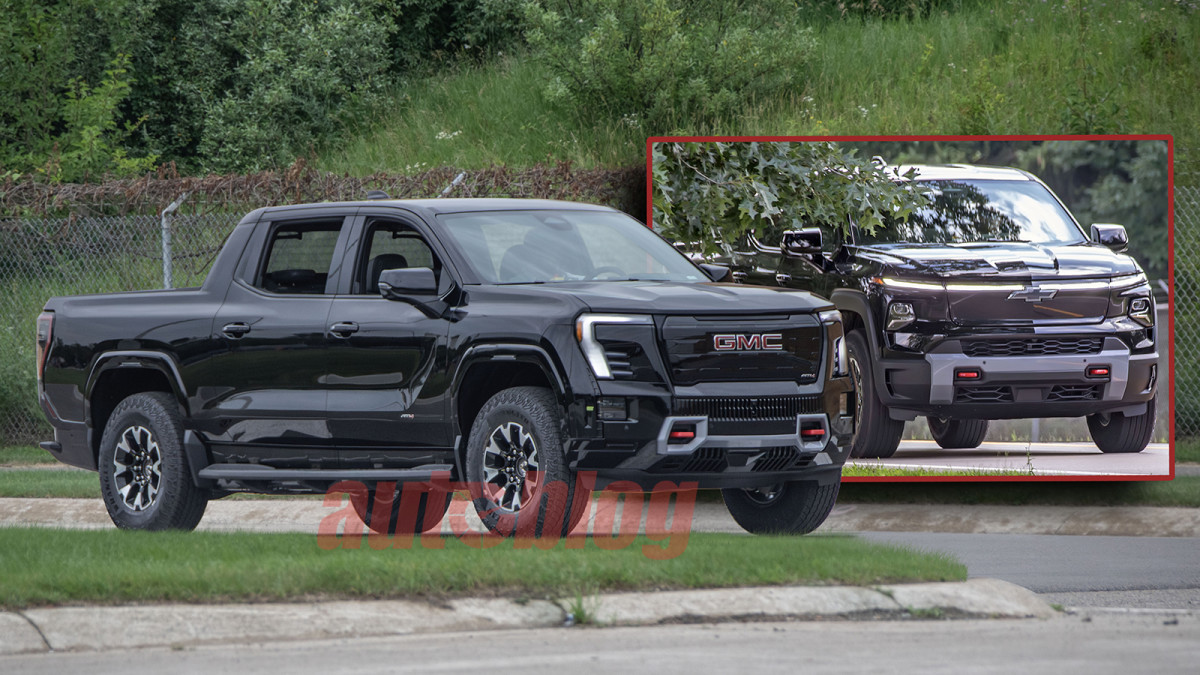 GMC Sierra EV AT4, Chevy Silverado EV Trail Boss caught in spy photos ...