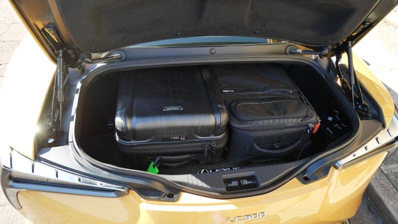 Lexus LC Convertible Luggage Test: How much fits in the trunk ...