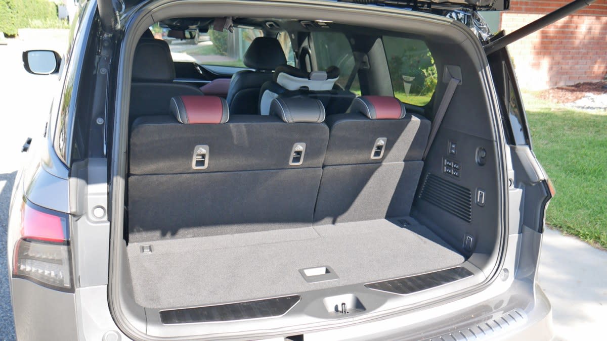 Infiniti QX80 Luggage Test: How much fits behind the third row? - Autoblog