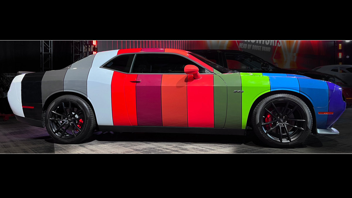 Dodge Challenger 'Paint Chip' wrap shows off all 14 colors for 2023 ...