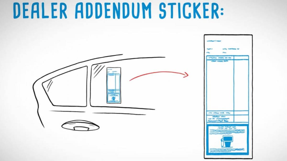 What is a dealer addendum sticker on a car? - Autoblog