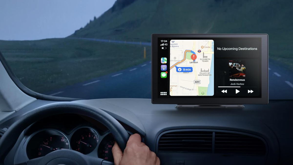Wireless Apple CarPlay and Android Auto touchscreen monitor now 30% off ...