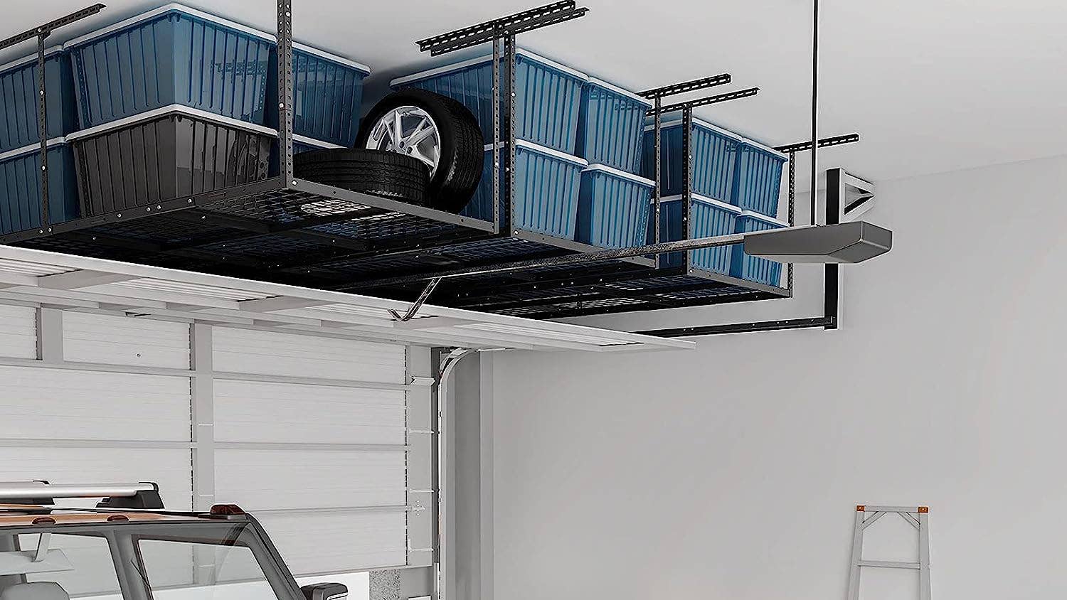 Organize your garage with this popular overhead storage rack, nearly ...