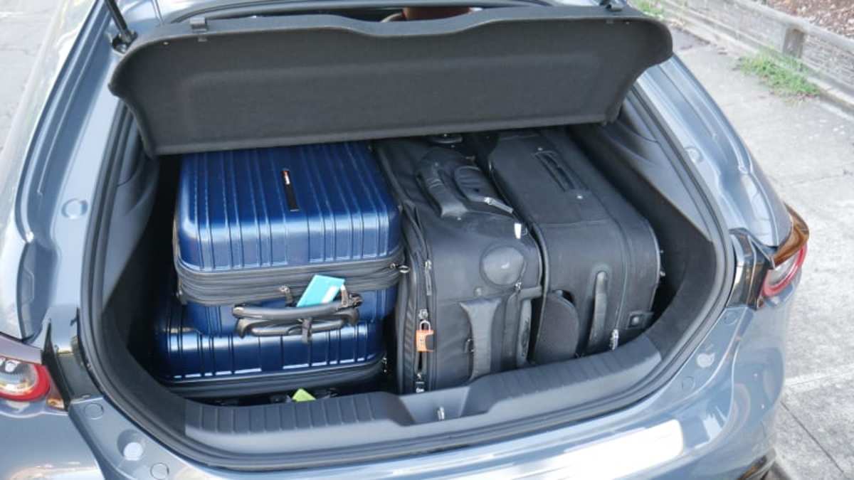 Mazda 3 Sedan and Hatchback Luggage Test | Trunk comparison - Autoblog