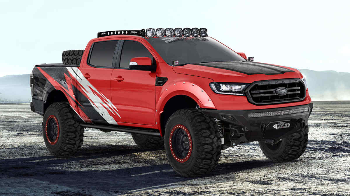 Ford Maverick leads automaker's selection of souped-up SEMA trucks ...