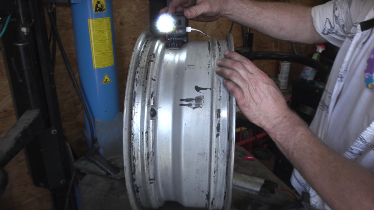 Here's what the inside of a tire looks like as it goes down the road ...