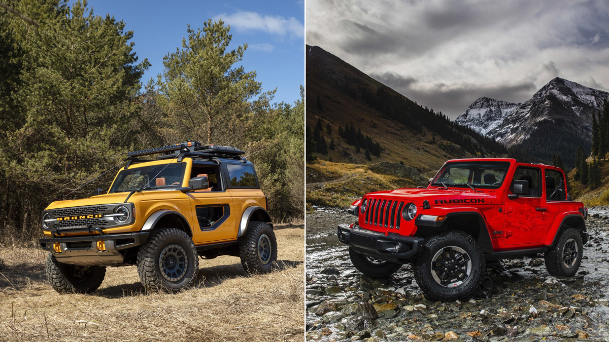 2021 Ford Bronco vs 2020 Jeep Wrangler | How they compare on paper ...