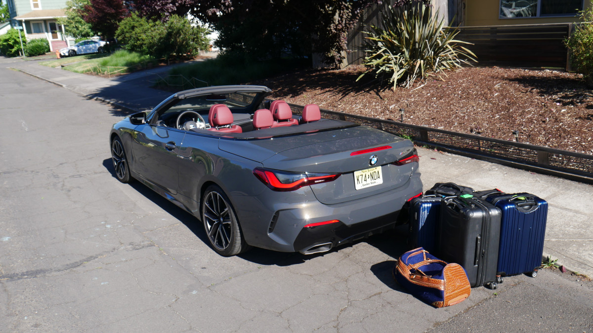 BMW 4 Series Convertible Luggage Test | How big is the trunk? - Autoblog