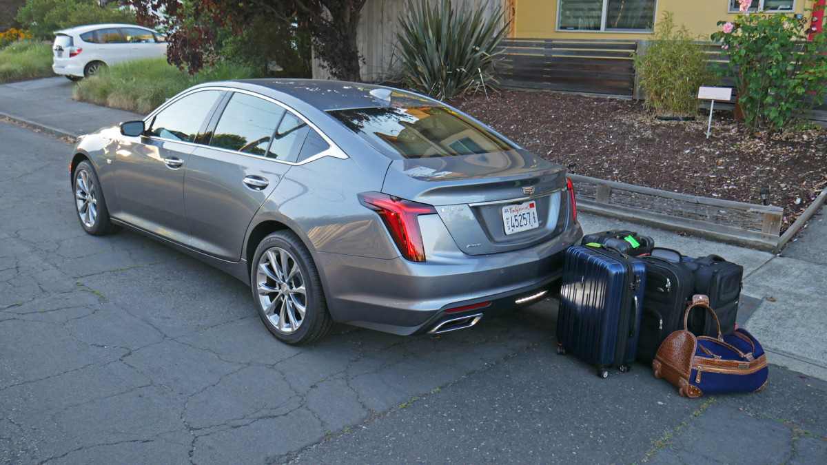 Cadillac CT5 Luggage Test | How big is the trunk? - Autoblog
