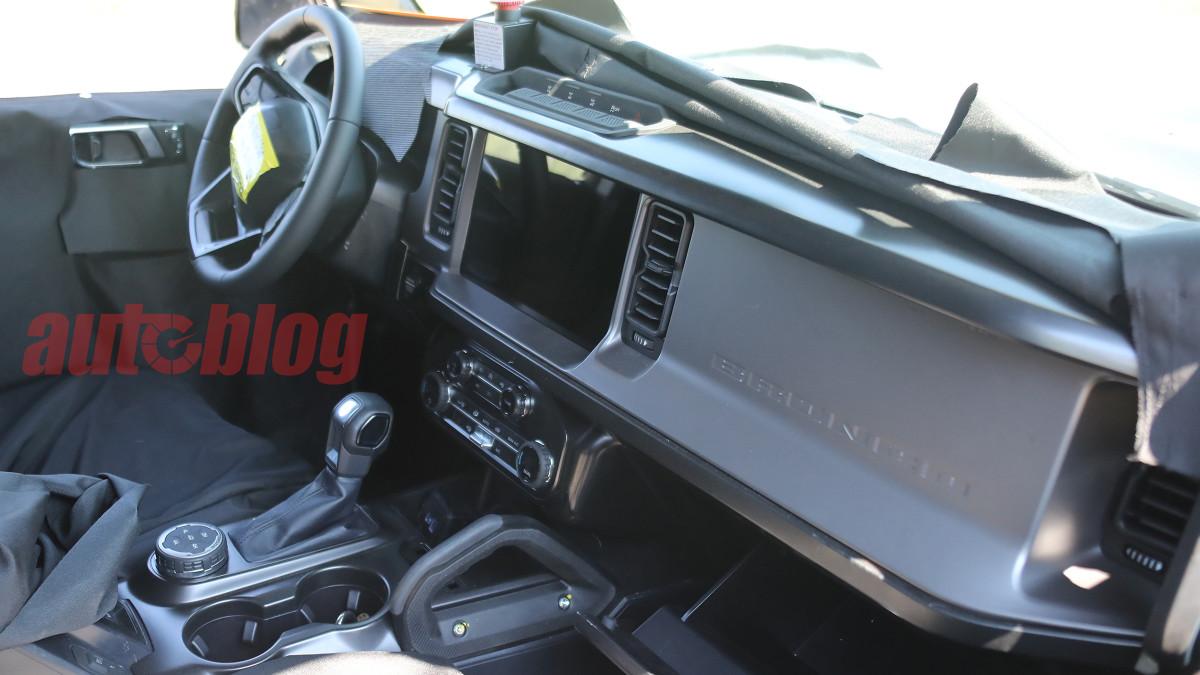 2021 Ford Bronco interior spied in clearest photos yet - Autoblog