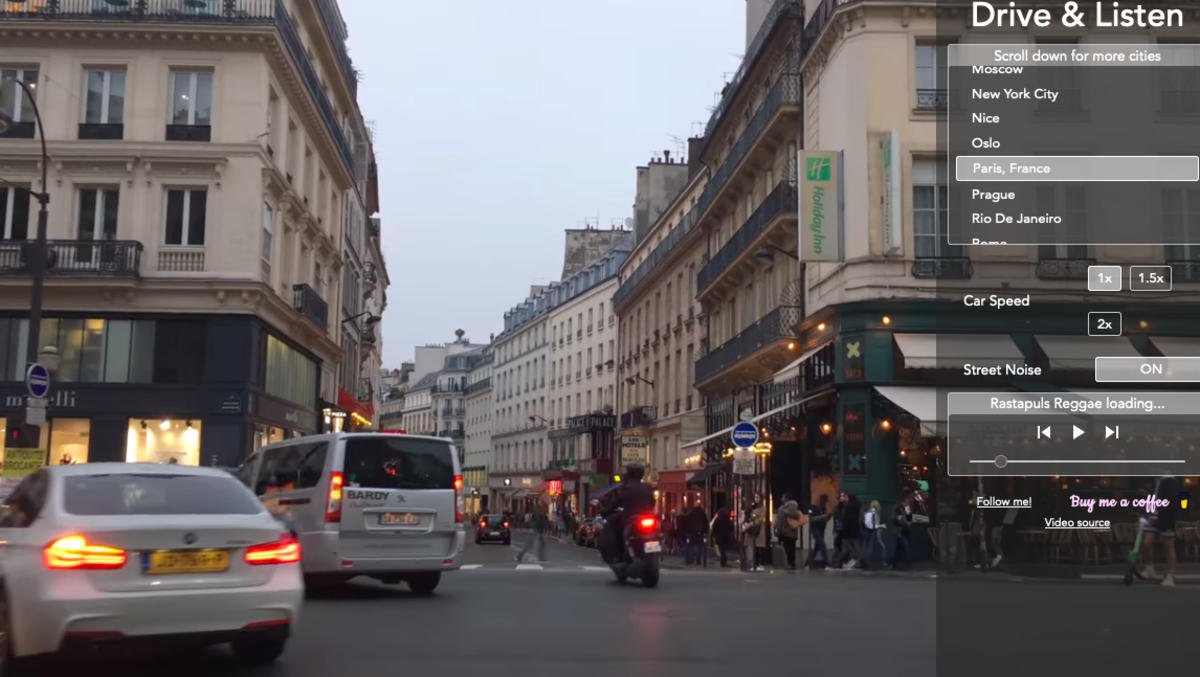 'Drive & Listen' app takes you on a virtual car ride through cities of ...