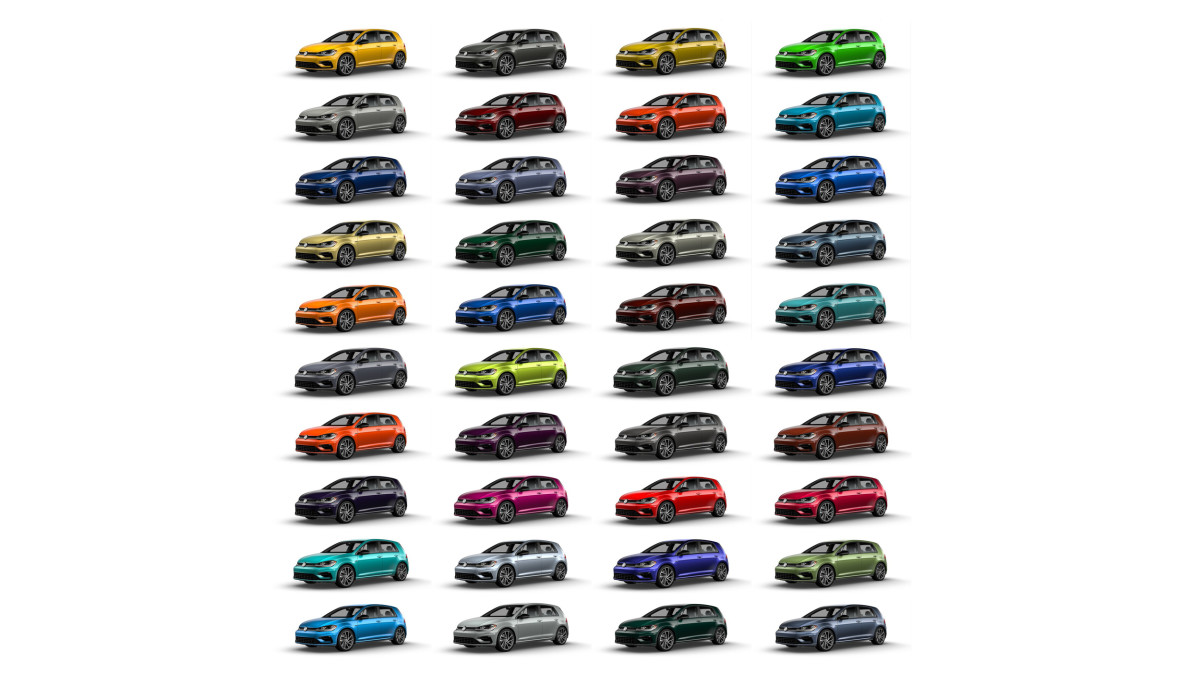 These are the 40 special-order colors you picked for your 2019 VW Golf ...