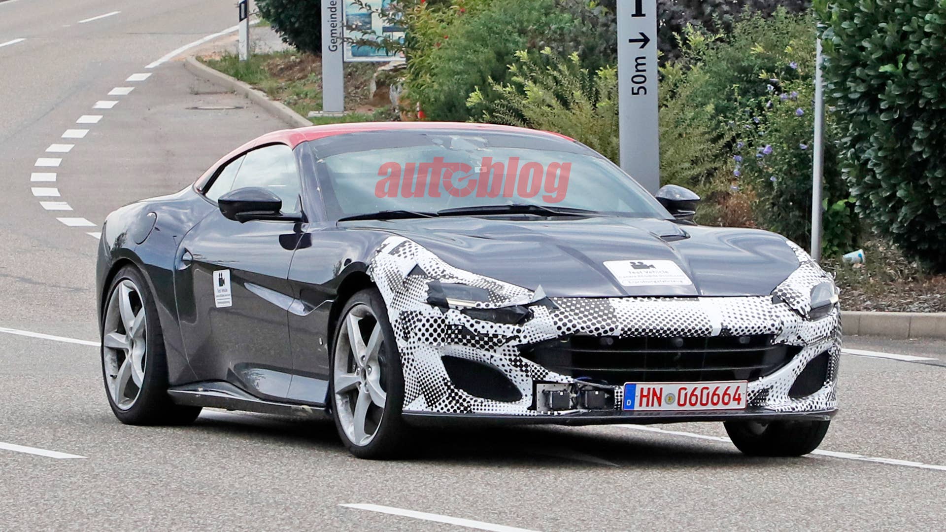 Ferrari Portofino spy shots show refreshed front end - Autoblog