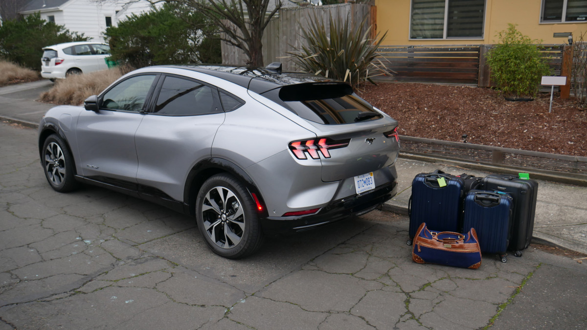 Ford Mustang Mach-E Luggage Test | How much cargo space? - Autoblog