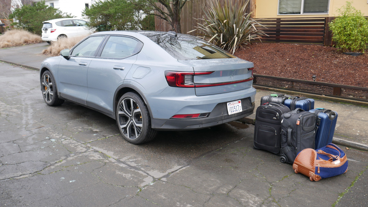 Polestar 2 Luggage Test | How big is the trunk? - Autoblog