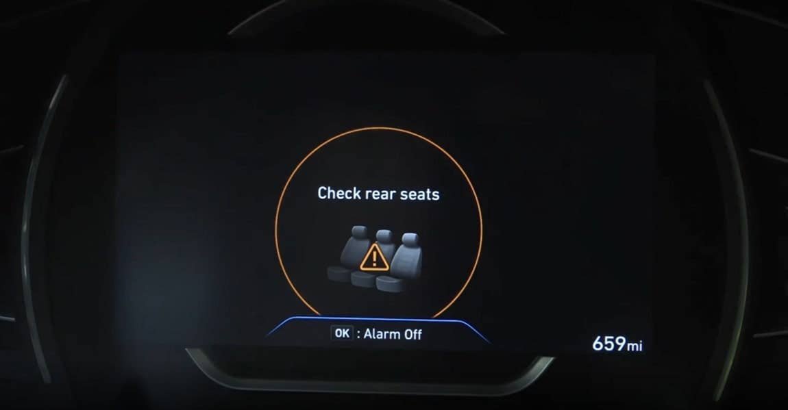 Hyundai says its rear occupant alert system will be standard on all of ...