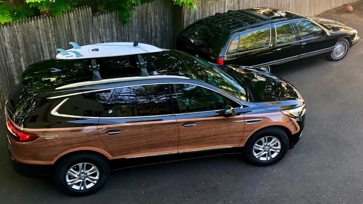 News anchor swaps his Roadmaster for a custom Buick Enclave Woody ...