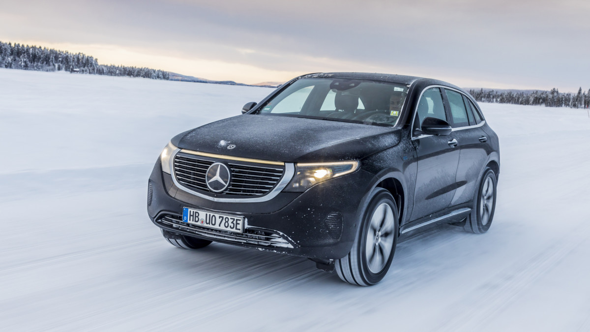 2021 Mercedes Benz EQC First Ride Sideways and freezing in Benz s new EV Autoblog