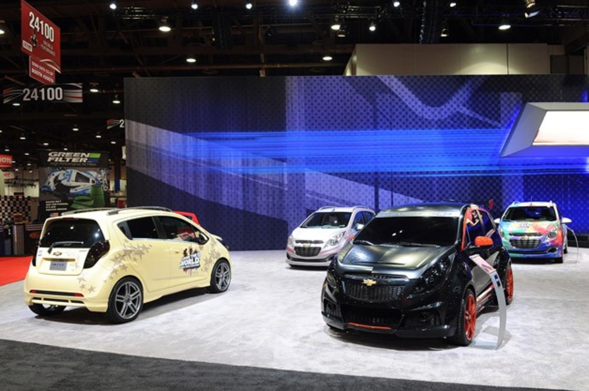 Custom Chevy Spark models light up in Vegas - Autoblog