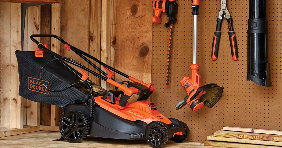 This Black+Decker electric lawnmower is available for a giant 50% off ...