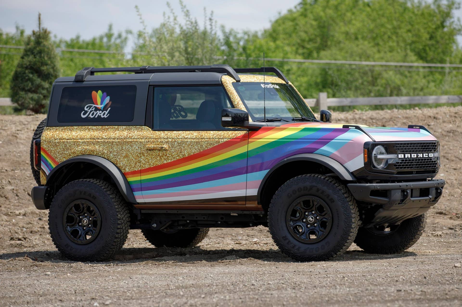 Ford Bronco celebrates Pride Month with rainbow and gold glitter - Autoblog