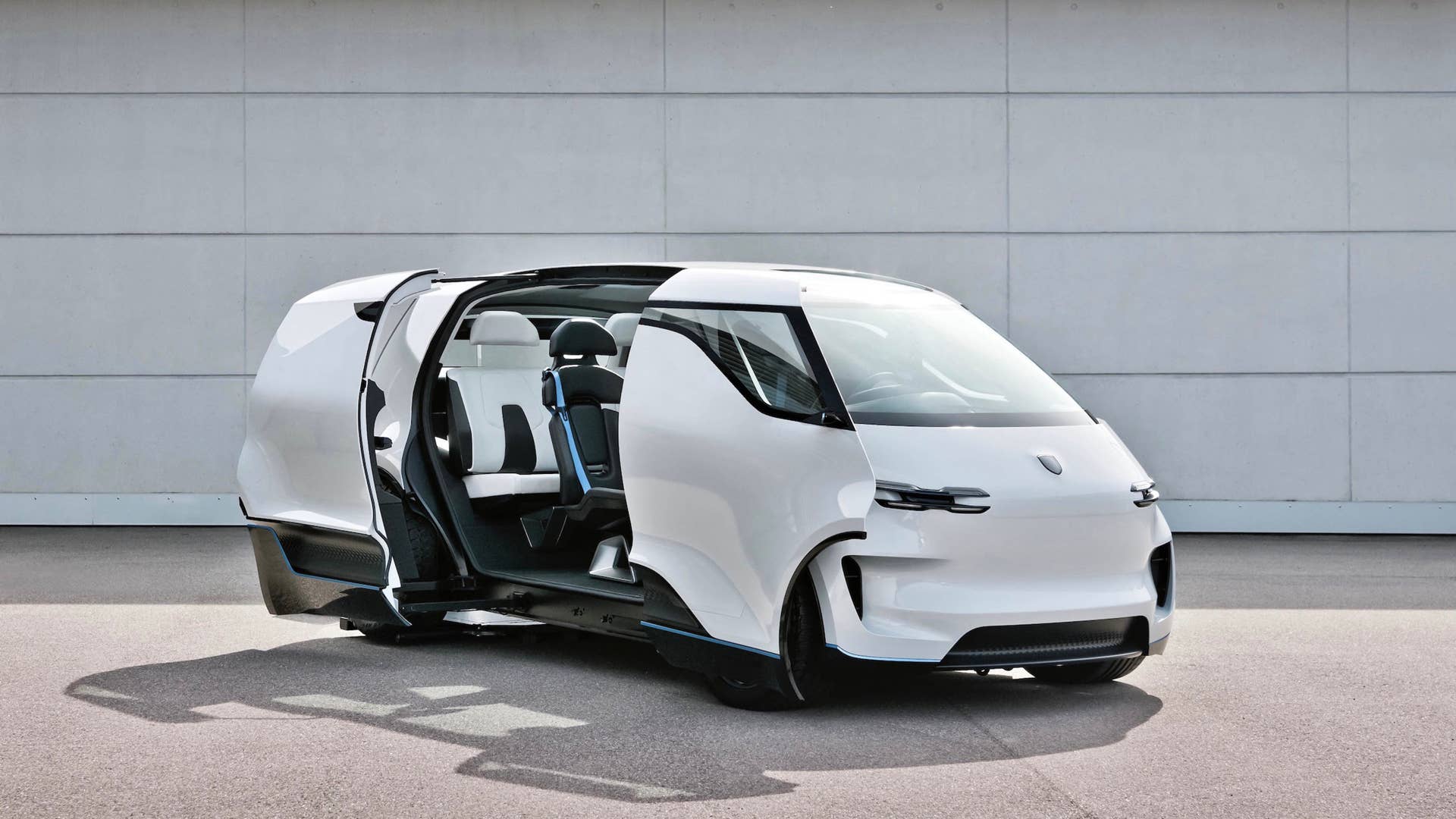 Porsche Vision Renndienst minivan gets futuristic 3-row layout - Autoblog