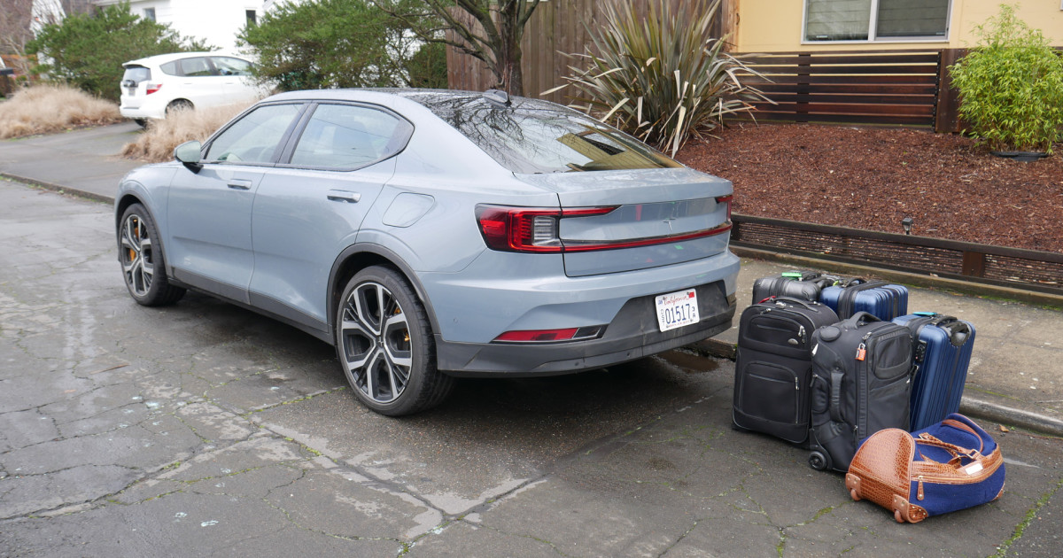 Polestar 2 Luggage Test | How big is the trunk? - Autoblog