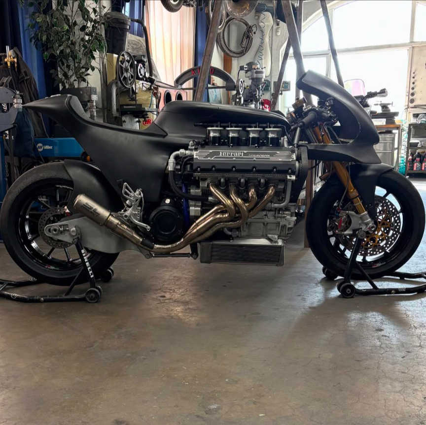 Someone put a Ferrari V8 in a motorcycle - Autoblog