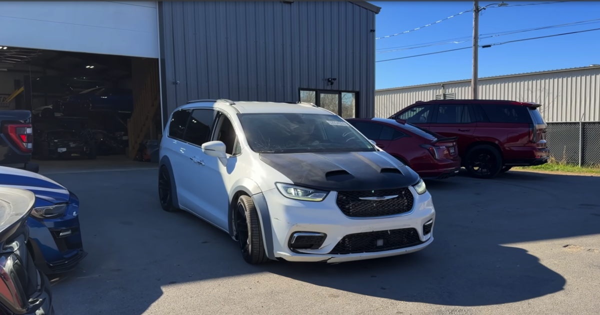 A Flooded Chrysler Pacifica Was Reborn as a Hellcat-Powered Sleeper Van ...