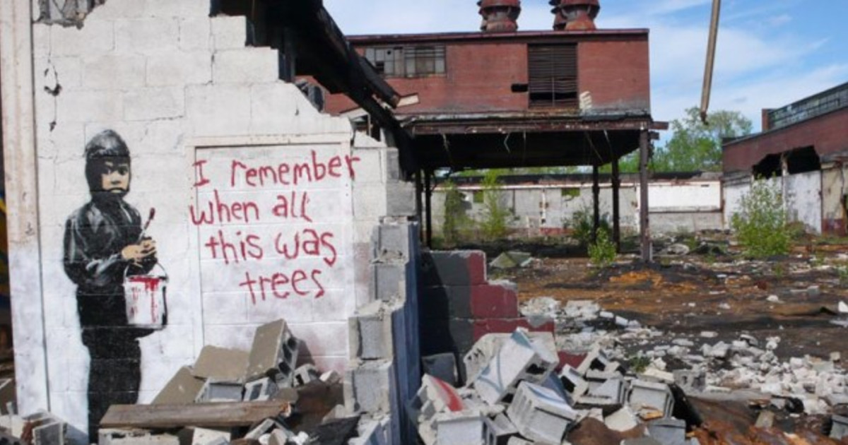 Renowned street artist Banksy tags Detroit, ignites controversy - Autoblog