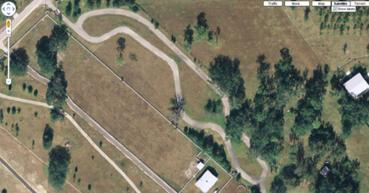 Man's racetrack driveway revealed on Google Maps