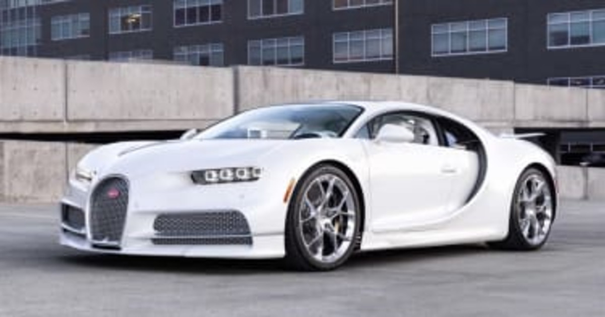 Post Malone's very white Bugatti Chiron is up for grabs