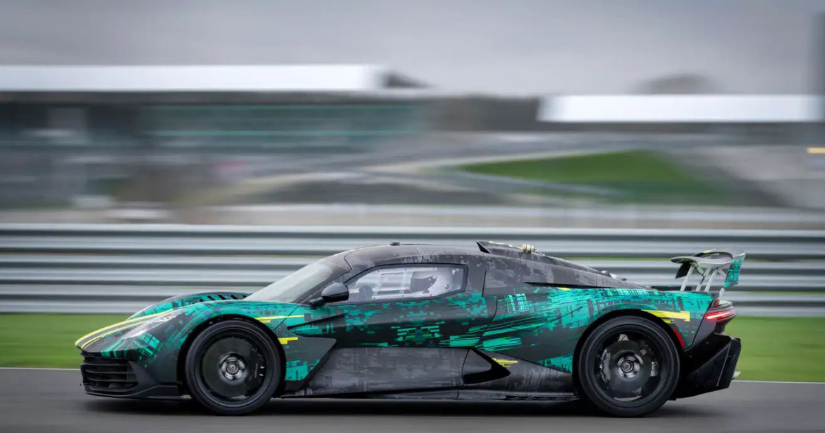998-hp Aston Martin Valhalla prototype works out at Silverstone
