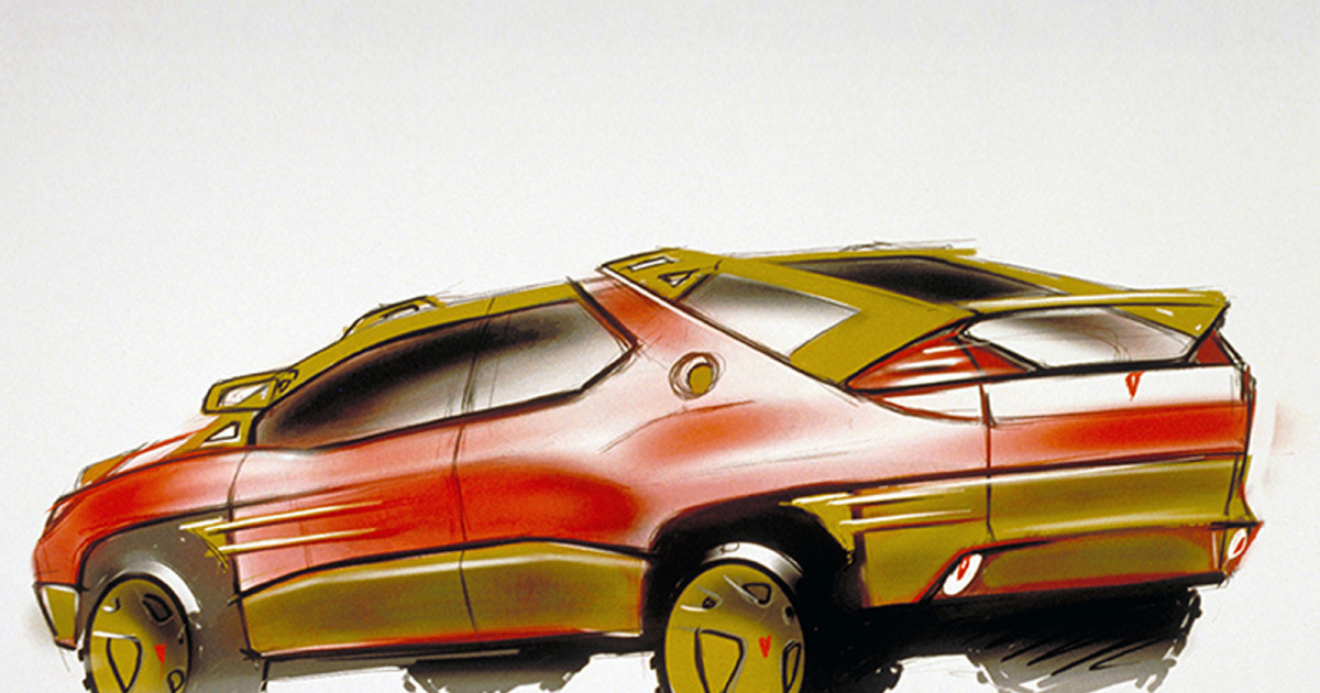 GM Design Heritage Archive shares concept sketches of the Pontiac Aztek ...