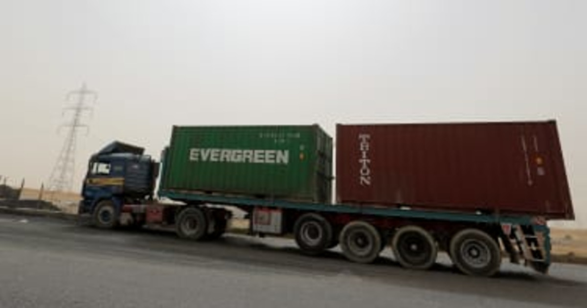 Evergreen truck, like the Evergreen ship, blocked a Chinese highway